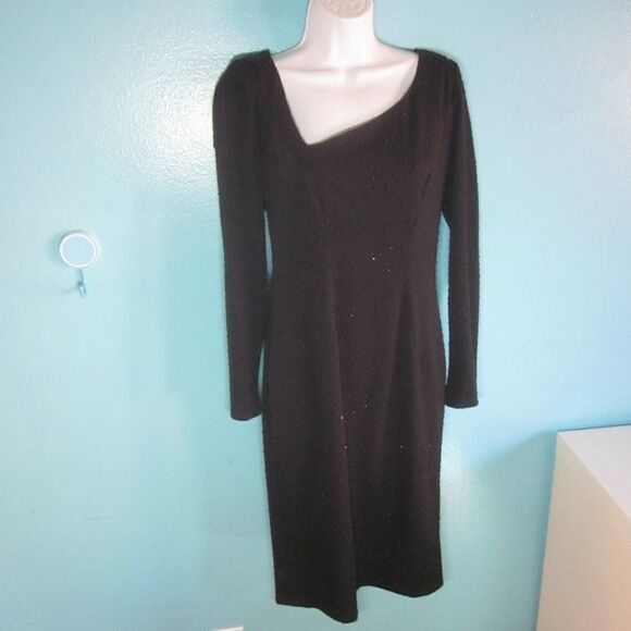 Margi Kent | Dresses | Margi Kent Womens M Elegant Black Dress Designer ...